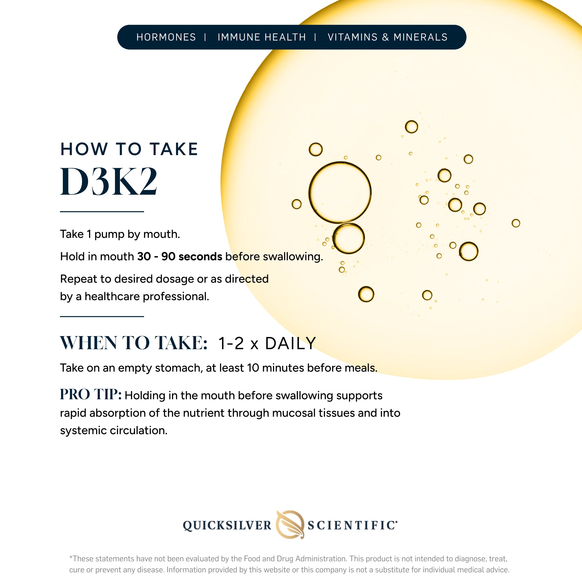 Liposomal D3K2 - For Heart, Bone Health, + Immune Support