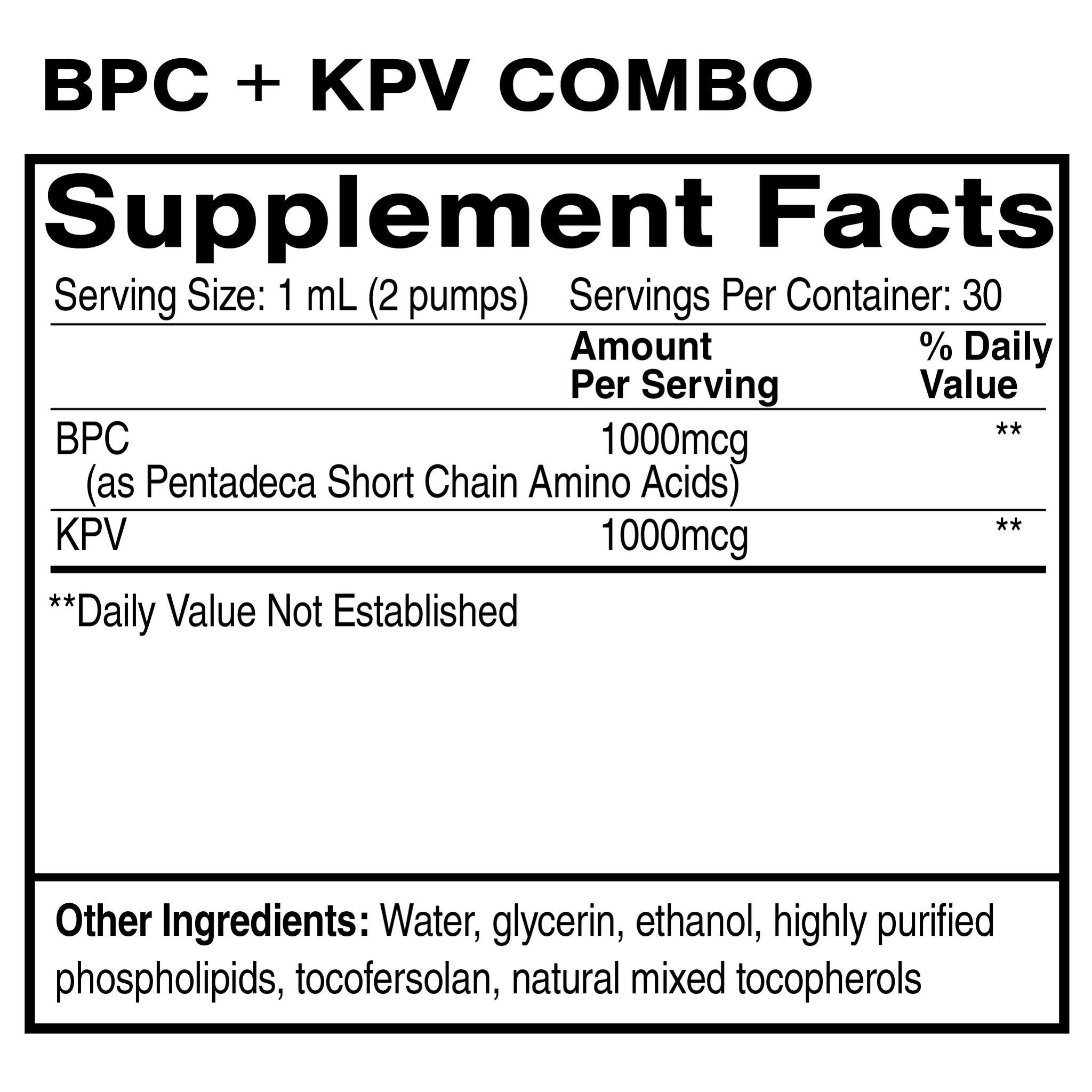 Liposomal BPC + KPV Oral Peptide - Gut Support Supplement