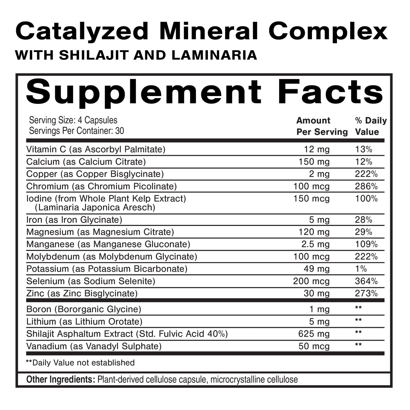 Catalyzed Mineral Complex - With Shilajit and Laminaria