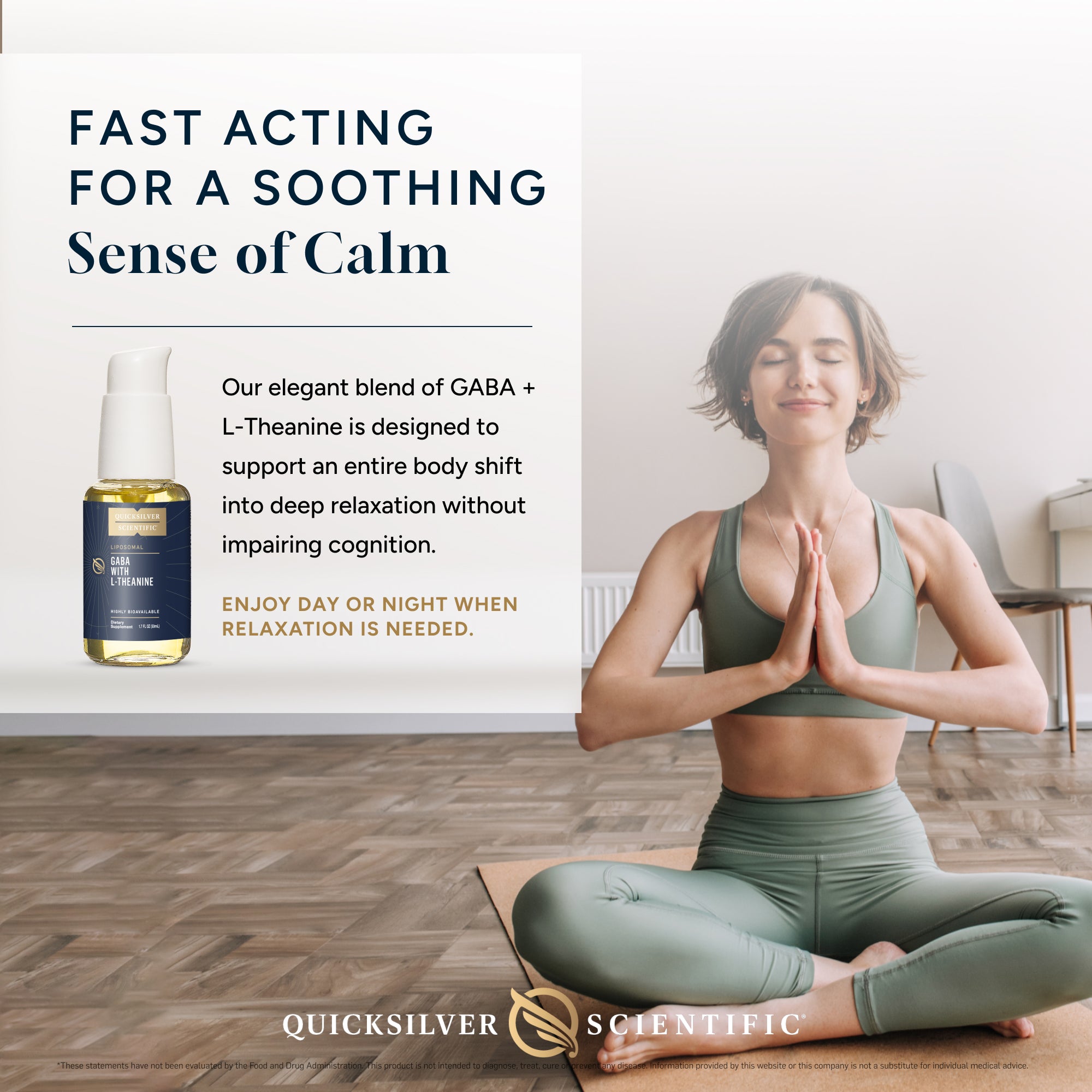 GABA + L-Theanine Supplement - Liposomal GABA - Quicksilver