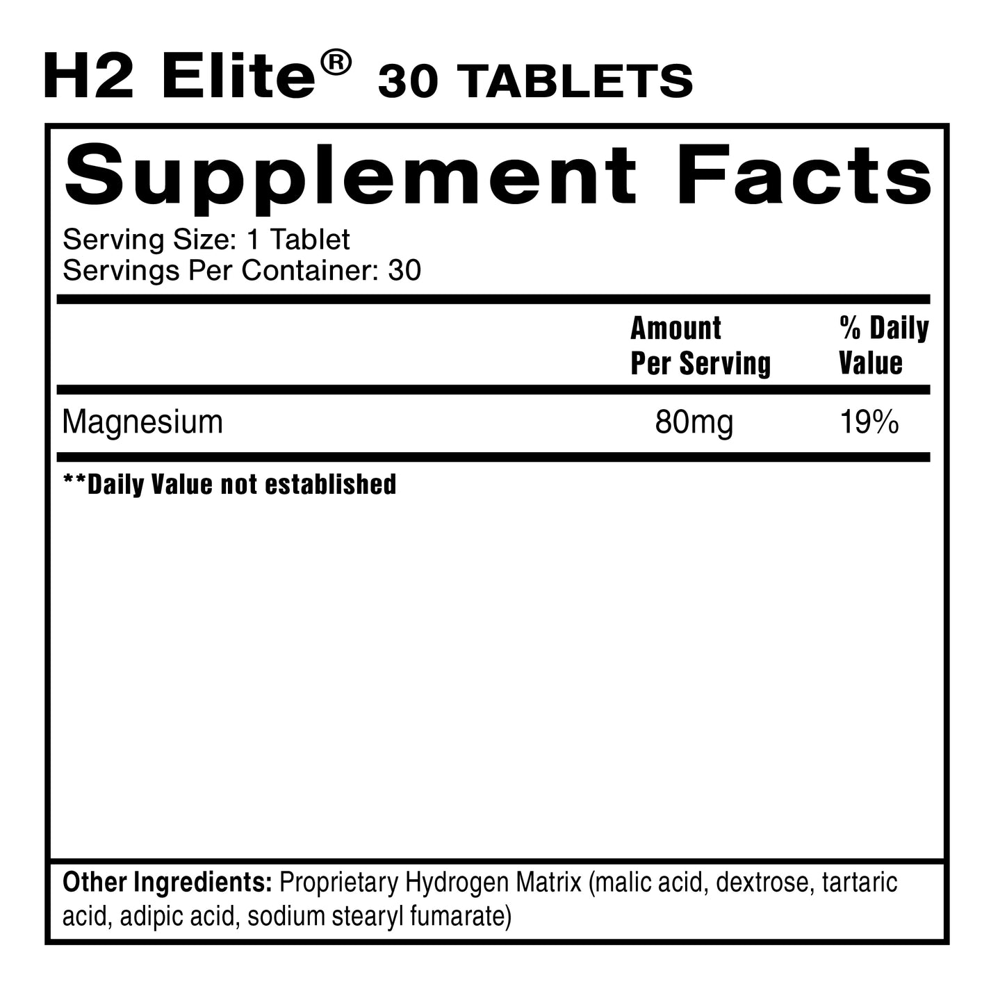 H2 Elite - Molecular Hydrogen Tablets - Quicksilver