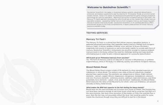 Mercury Tri-Test® & Blood Metals Panel