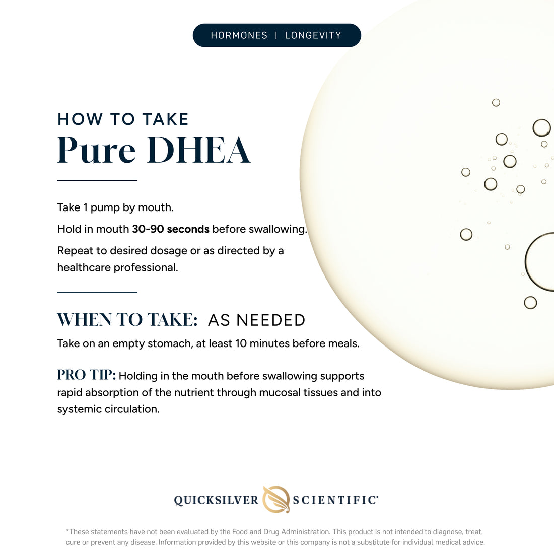 Pure DHEA - Estrogen + Testosterone Hormone Support Supplement
