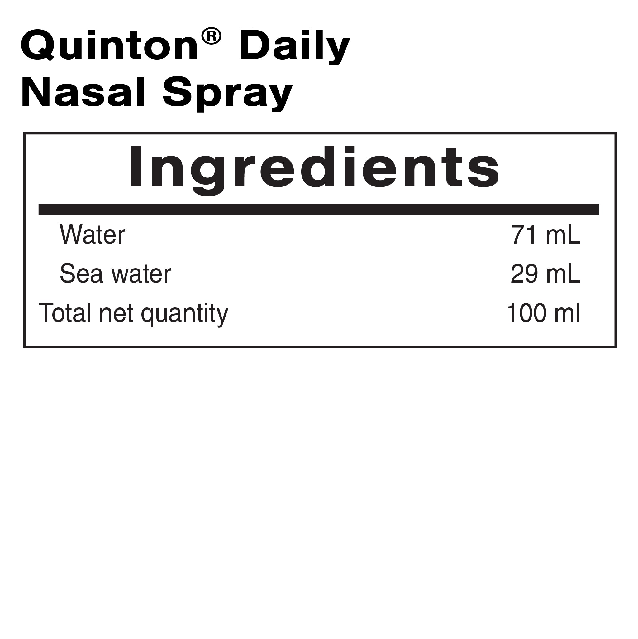 Quinton® Daily Nasal Spray for Nasal and Airway Support