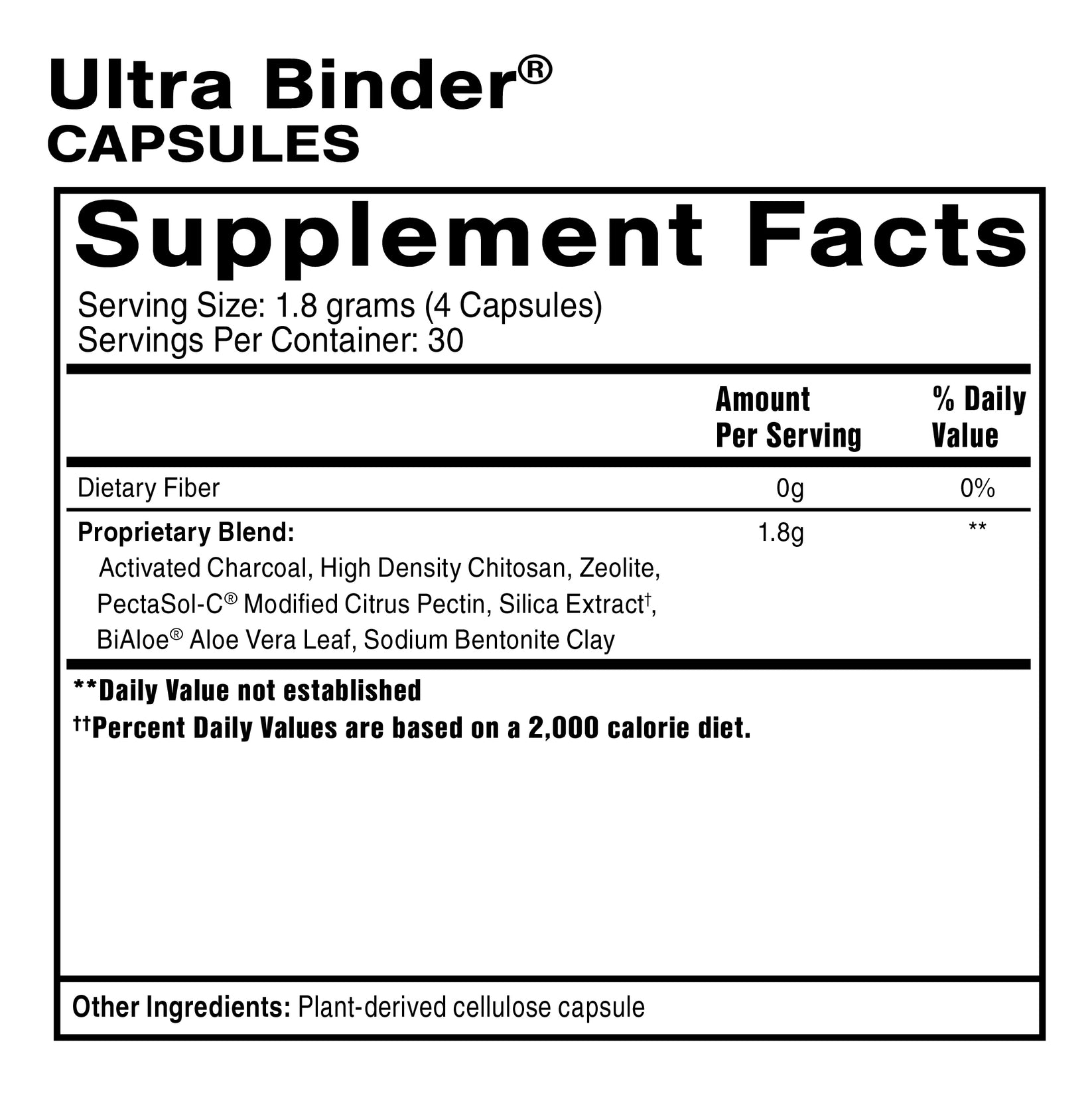 Ultra Binder Capsules - Universal Toxin Binder - Quicksilver