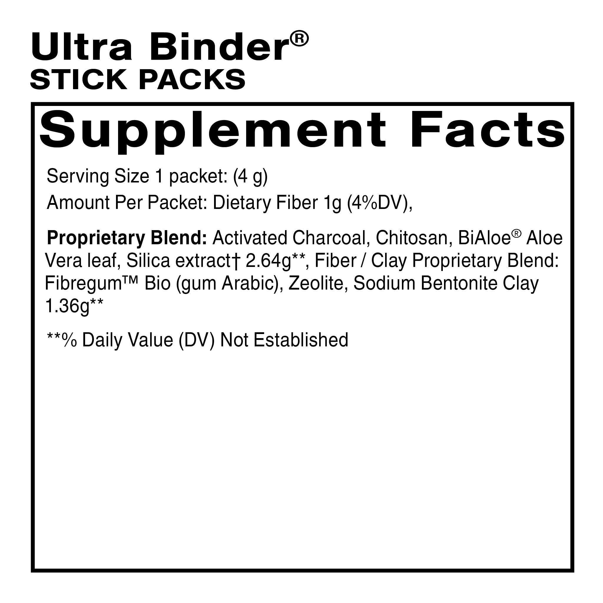 Ultra Binder Toxin Binder Stick Packs - Quicksilver Scientific